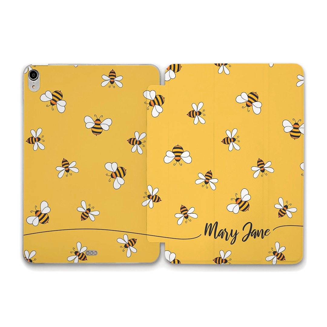 Bees iPad Case Cute Name Aesthetic Custom iPad 10th 10.2 Air 5 10.9 Pro ...