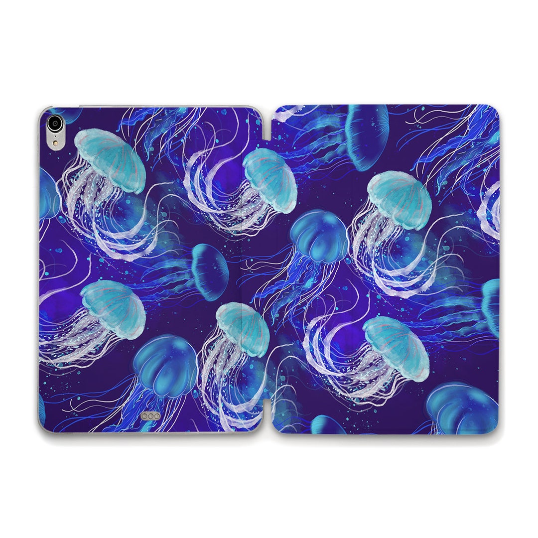 Ocean iPad Case Cute Blue Aesthetic Jellyfish iPad 10th 10.2 Air 5 4 10 ...