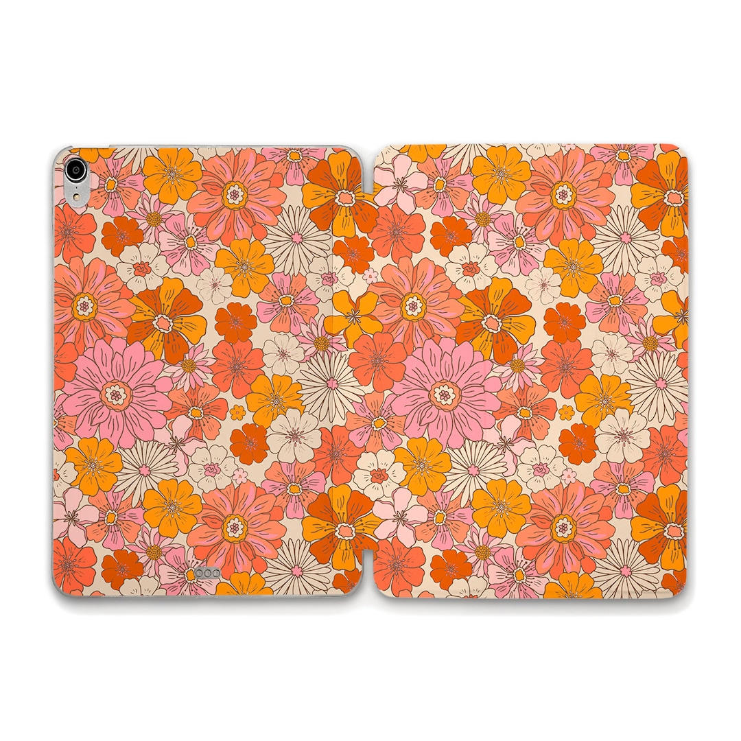 Flowers iPad Case Retro Cute Floral iPad 10th 9th 10.2 Air 5 10.9 Pro ...