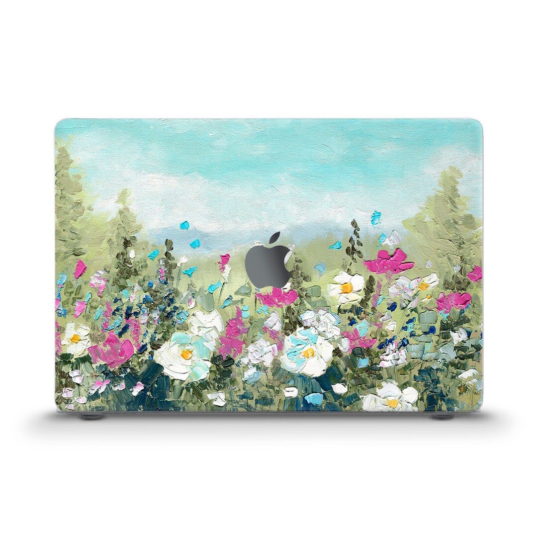 Aesthetic MacBook Case Cute Floral Art MacBook Air 13 M2 Pro 13 Pro 14 ...