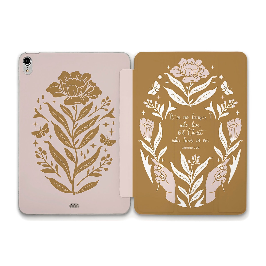 Religious iPad Case Bible Quote Aesthetic Flower iPad 10th 10.2 Air 5 ...