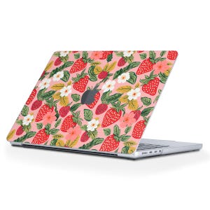 Strawberry MacBook Case Cute Flowers Fruits MacBook Air 13 Inch Air 15 ...