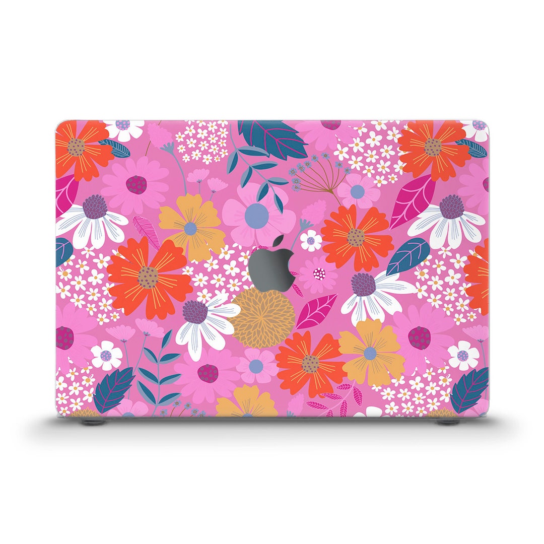 Aesthetic MacBook Case Flowers Cute Purple MacBook Air 13 Air 15 M2 Pro ...