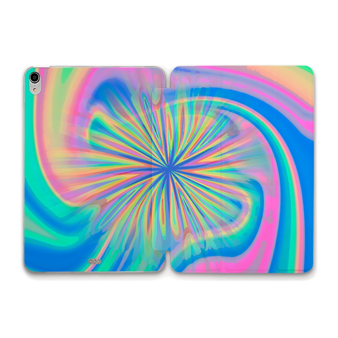 Retro iPad Case 90s Aesthetic Pink Blue iPad 10.2 Air 5 4 10.9 iPad Pro ...