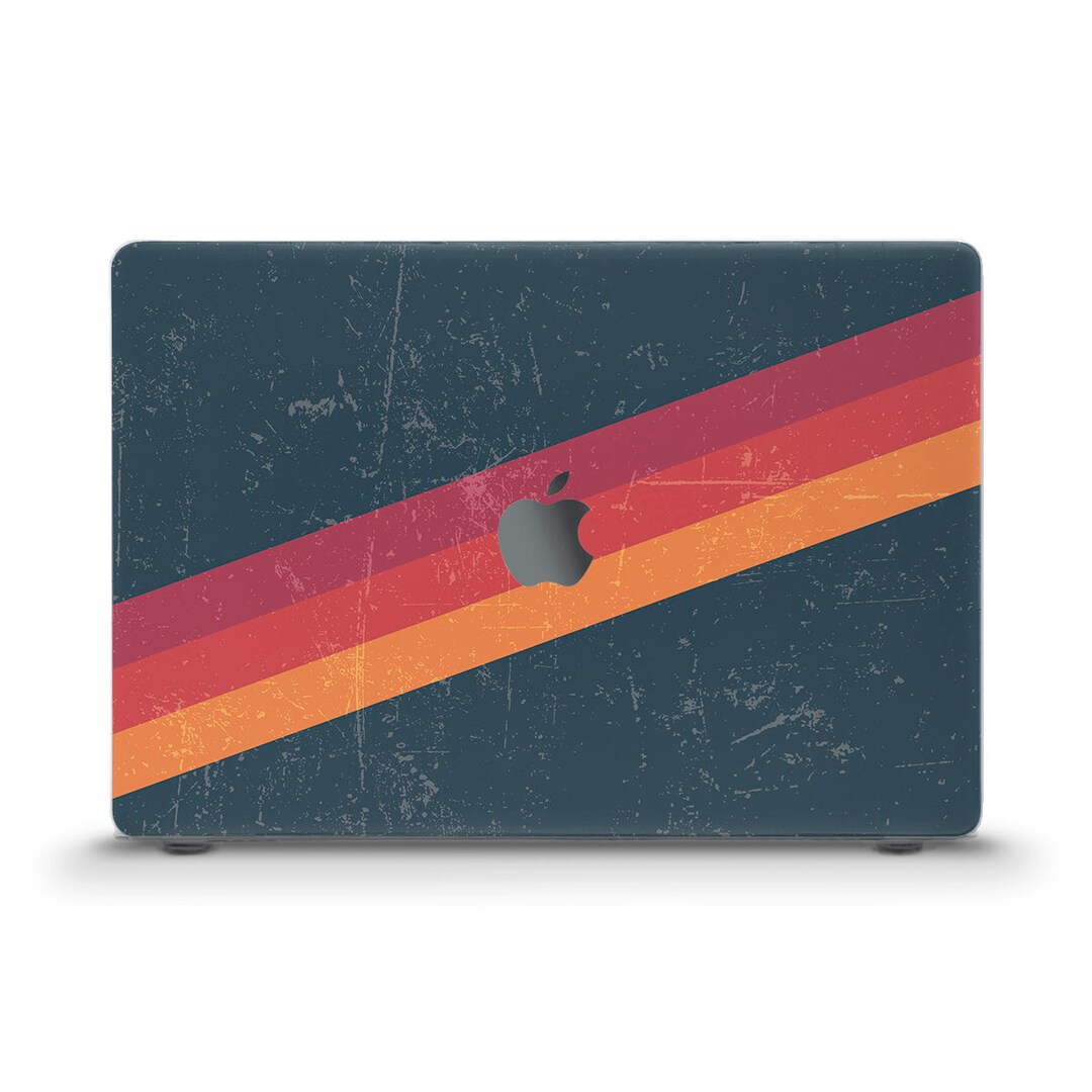 Retro MacBook Case Minimalist Red Orange Stripes MacBook Air 13 Pro 13 ...