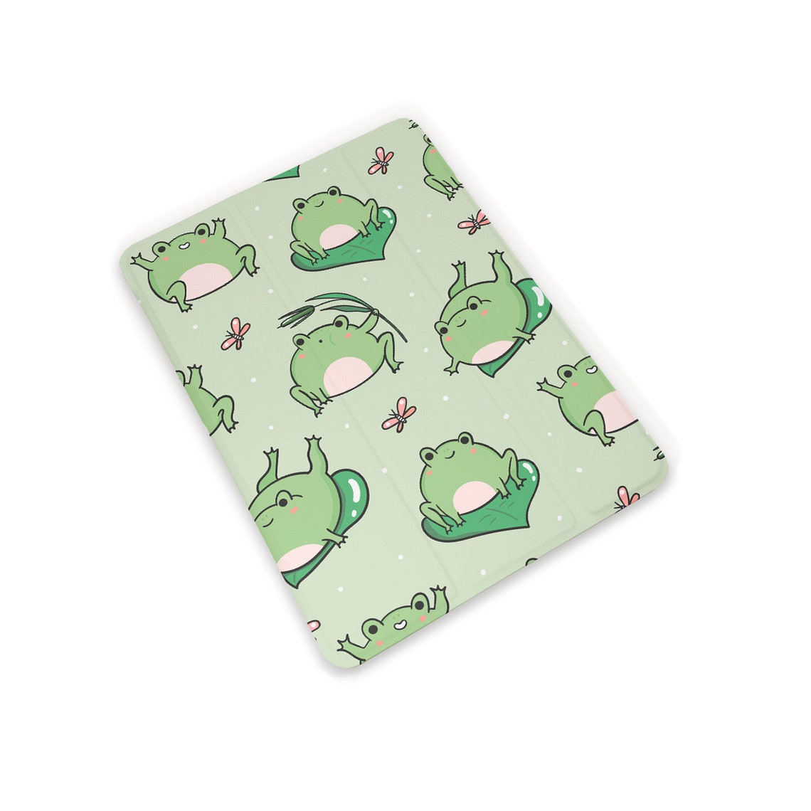Frogs iPad Case Cute Green Frog Pattern for Kids iPad 10.2 Air 5 10.9 ...
