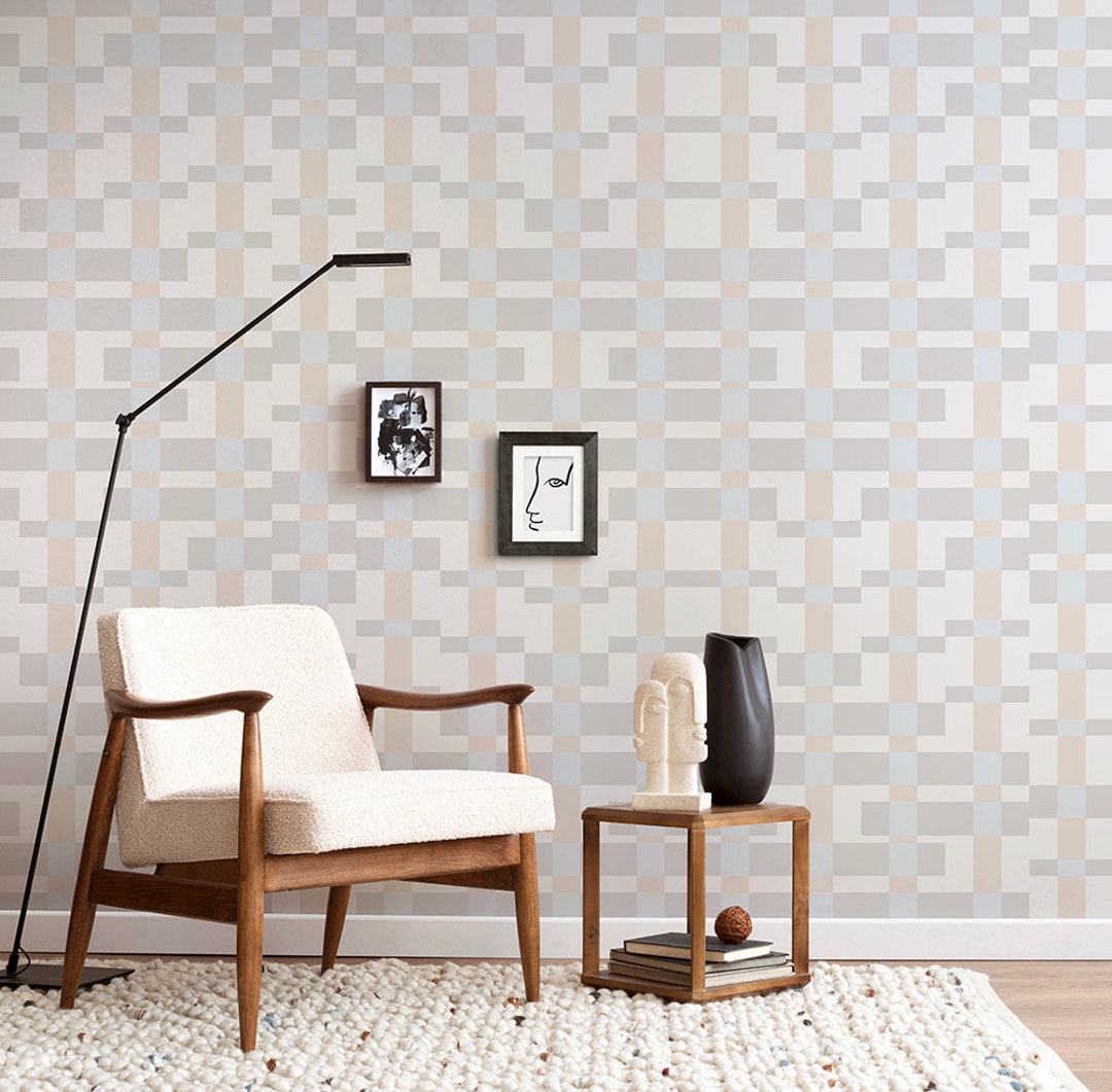 Panoramic Wallpaper Partition of Stripes - Etsy