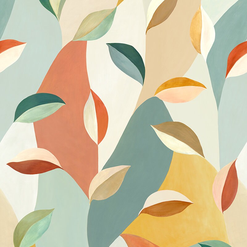 Foliage Wallpaper Abstract Graphics Leaves - Etsy