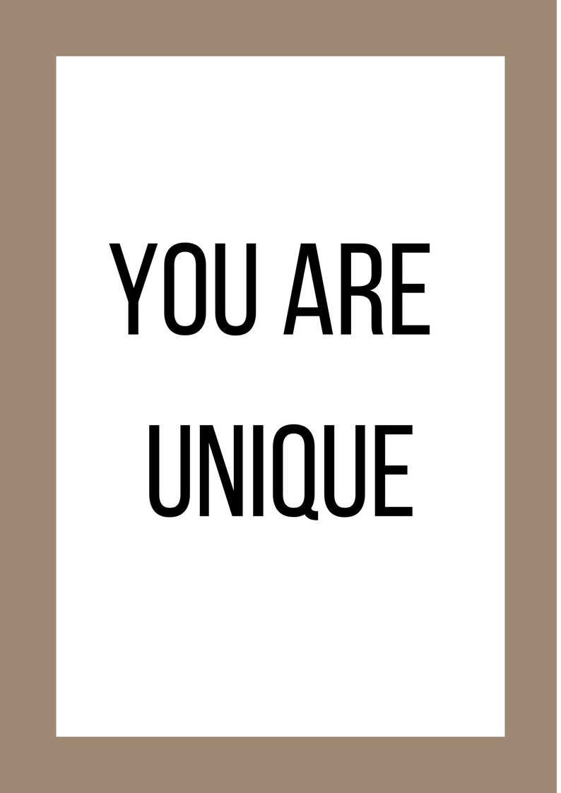 You Are Unique Printable A4 Poster - Etsy