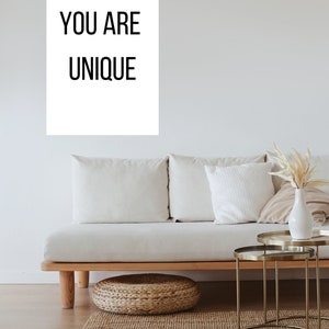 You Are Unique Printable A4 Poster - Etsy