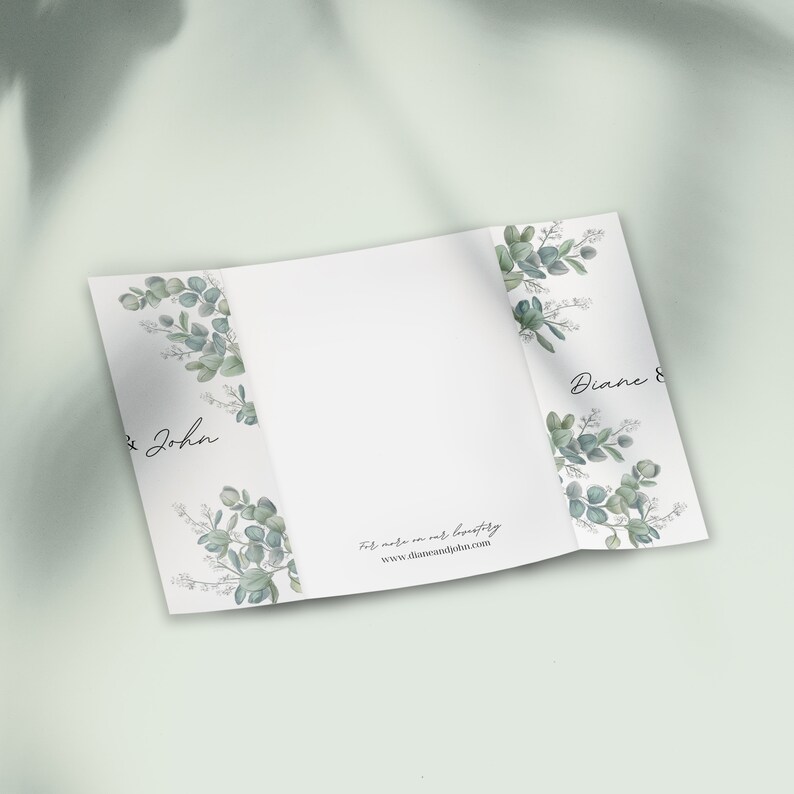 Gatefold Wedding Invitation Template Invitation Instant | Etsy