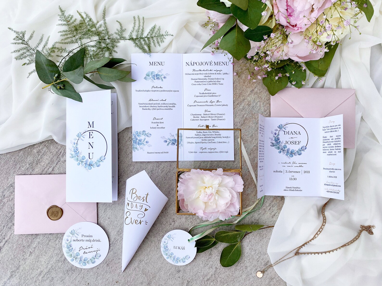 Gatefold Wedding Invitation Template Invitation Instant | Etsy