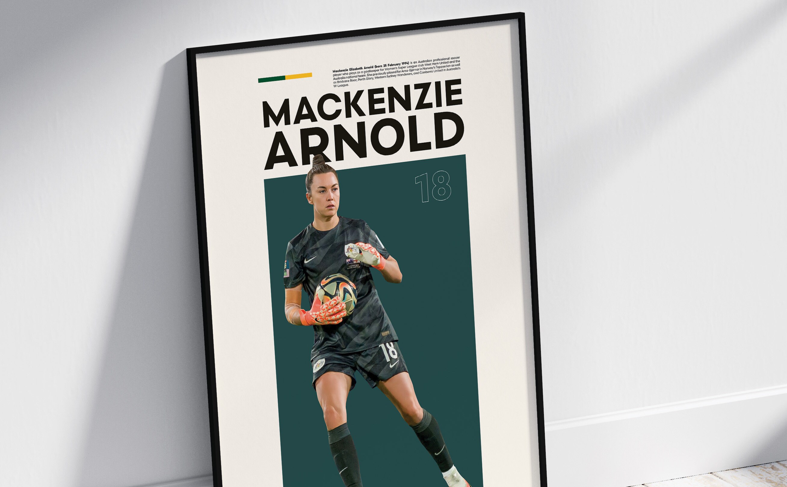 Mackenzie Arnold Poster Gift Womens Footballer Wall Art - Etsy