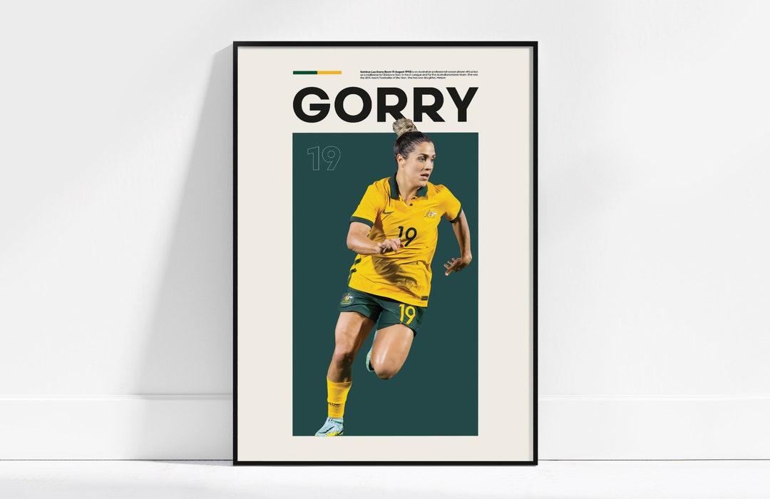 Katrina Gorry Poster Gift, Women’s Footballer Wall Art - Etsy