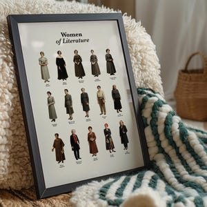 Female Authors Poster: Vintage Literary Icons Wall Art (digital ...