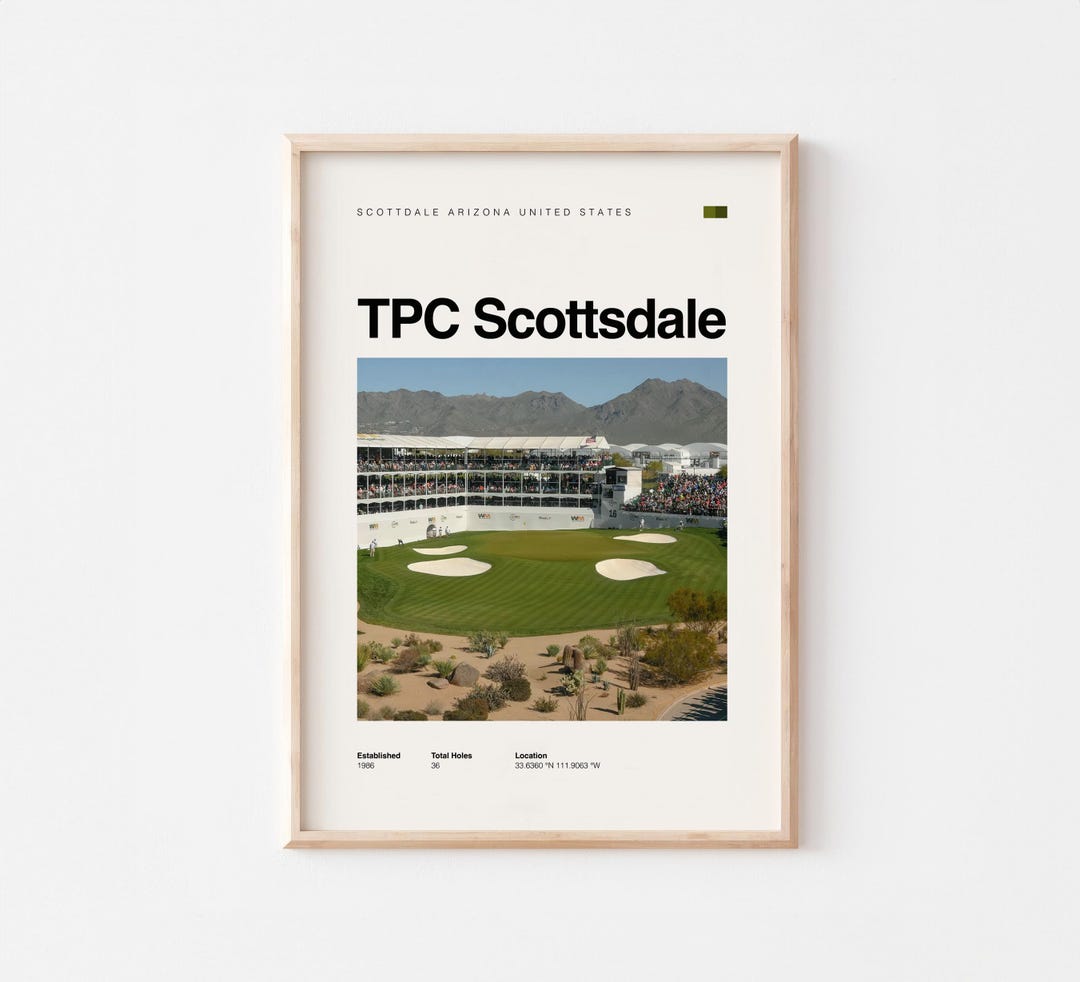 TPC Scottsdale Golf Course Poster – Printable Gift for Golf Lovers ...