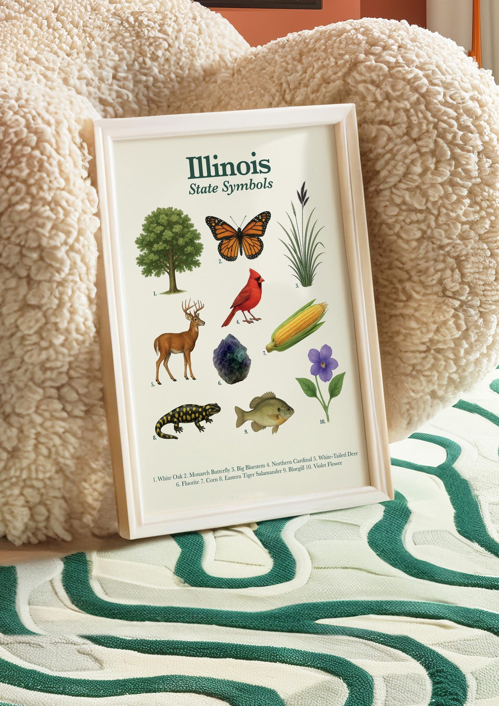 Illinois State Symbols Poster | Educational Printable | State Animal ...