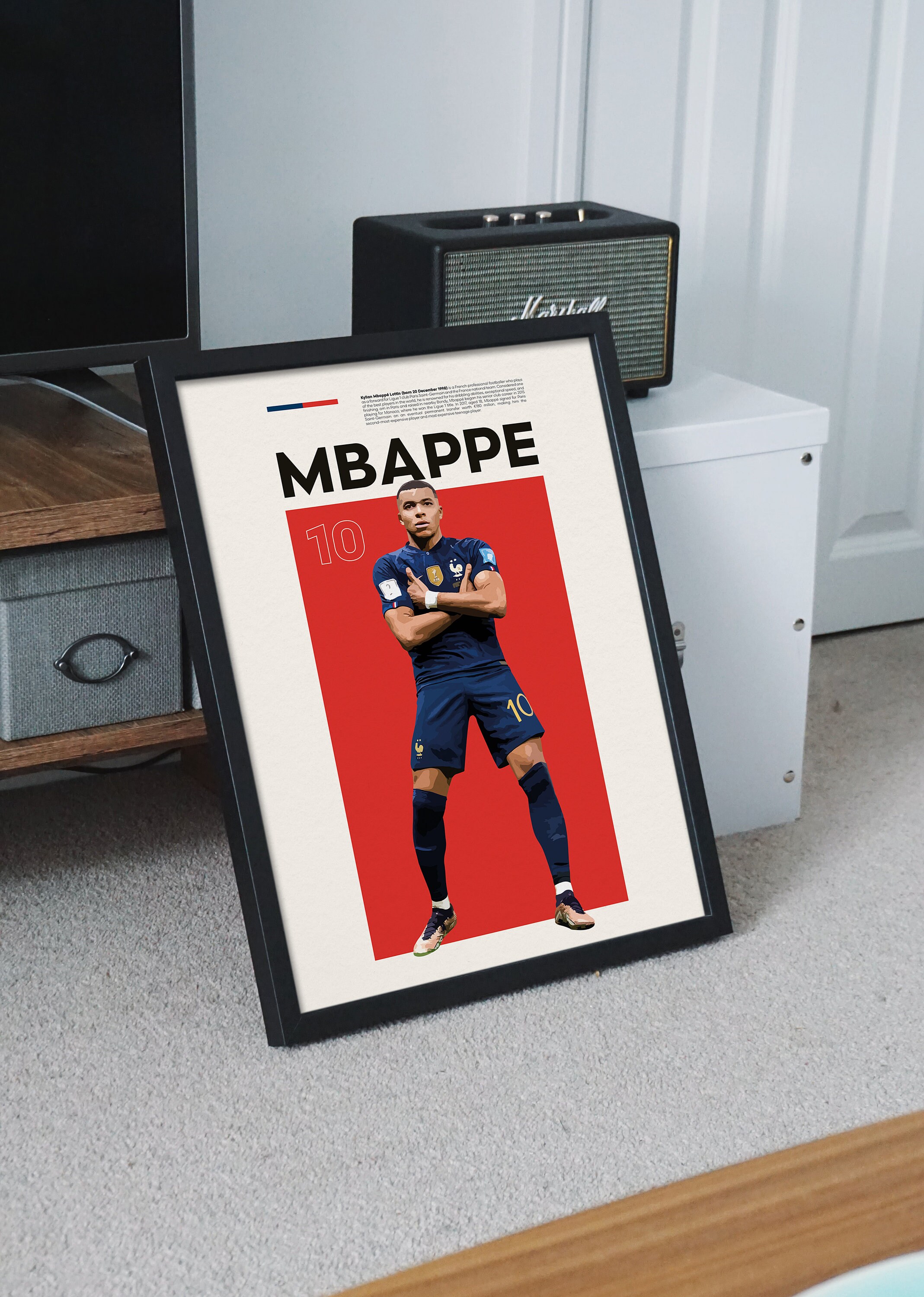 Póster Kylian Mbappé Fútbolista, Mbappe Fan, Mbappé PSG, Póster de ...