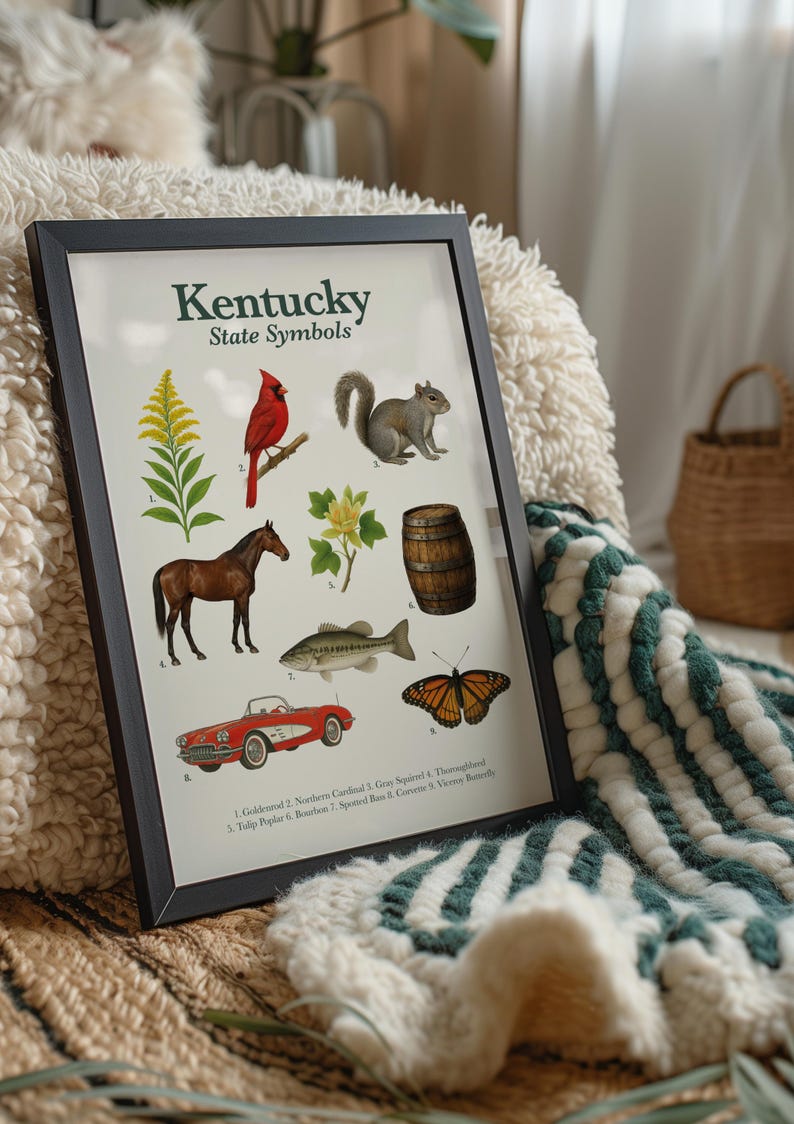 Kentucky State Symbols Poster | Educational Printable | State Animal ...