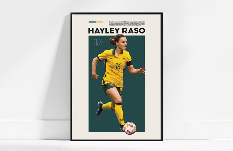 Hayley Raso Poster Gift Womens Footballer Wall Art - Etsy Australia