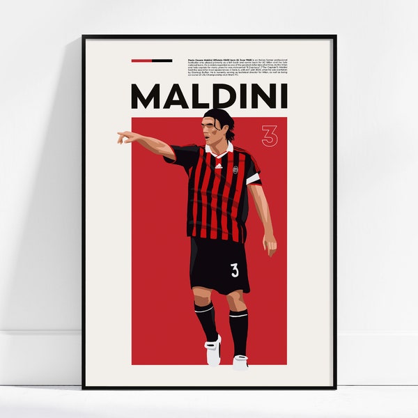 Maldini Poster - Etsy UK