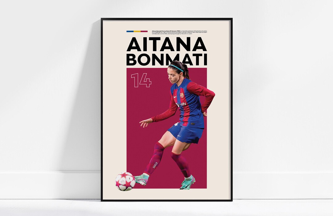 Aitana Bonmati Poster Gift Barcelona Fan Woman Soccer football Poster ...