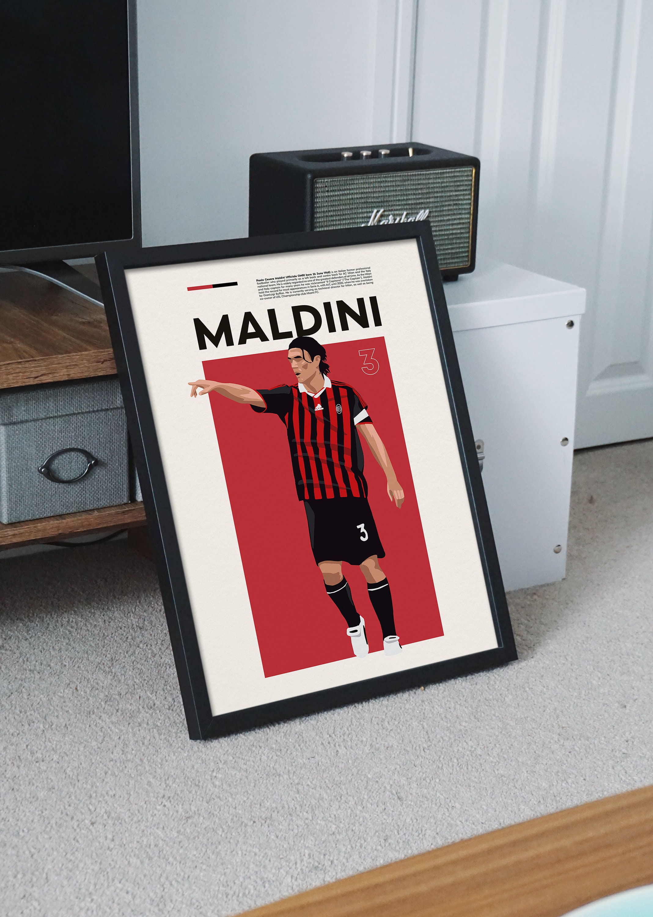Poster di Paolo Maldini Gift Football Legends AC Milan Il Capitano ...