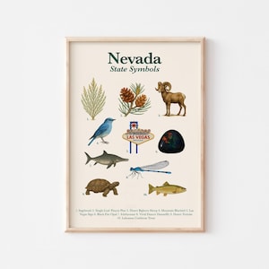 Nevada State Symbols Poster | Educational Printable | State Animal ...