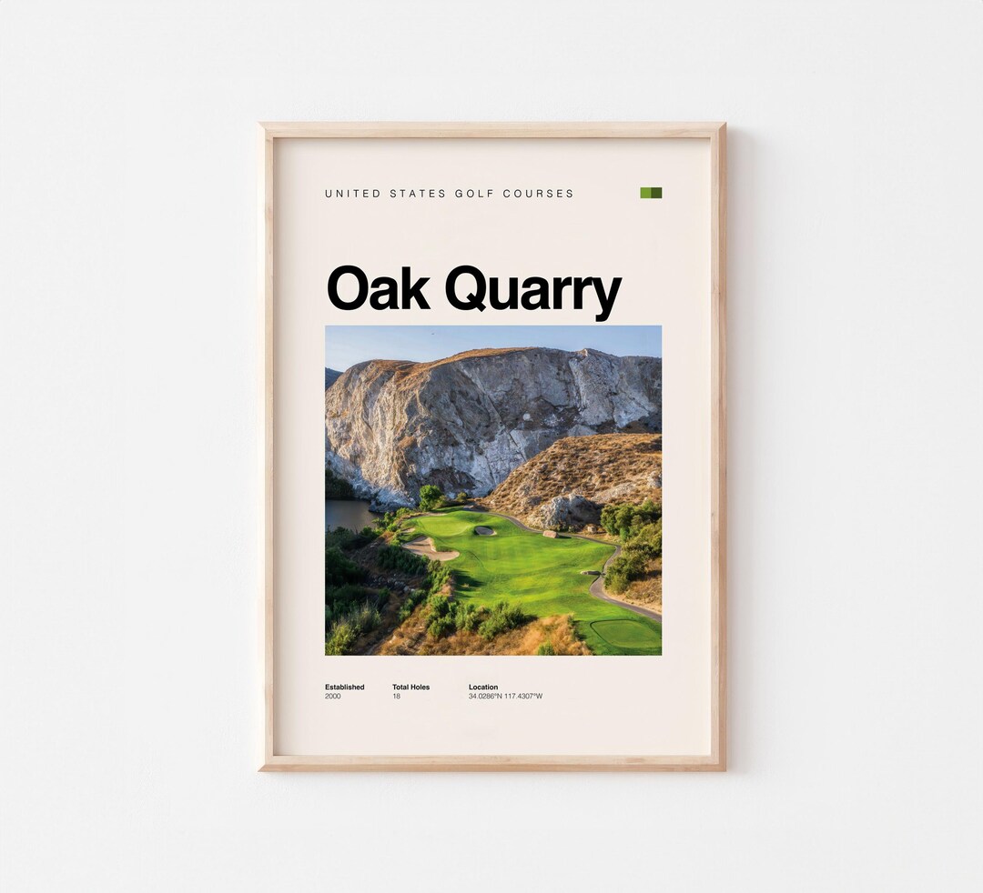Oak Quarry Golf Course Poster – Printable Gift for Golf Lovers ...