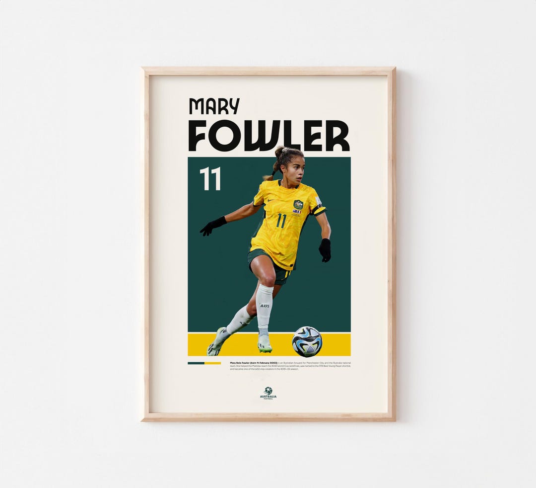 Mary Fowler Soccer Poster Matildas Wall Art (digital Download) - Etsy