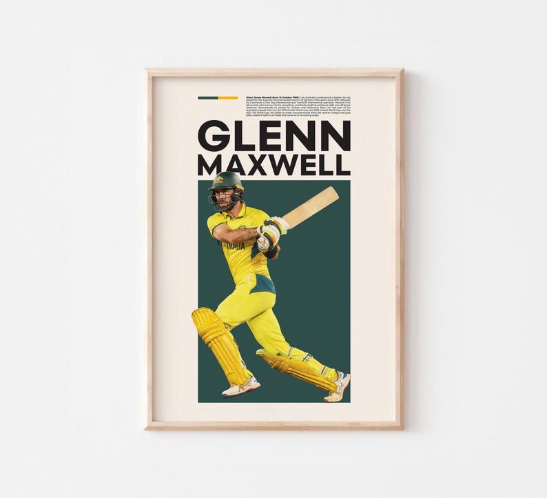 Glenn Maxwell Poster: Cricket Art Print (digital Download) - Etsy