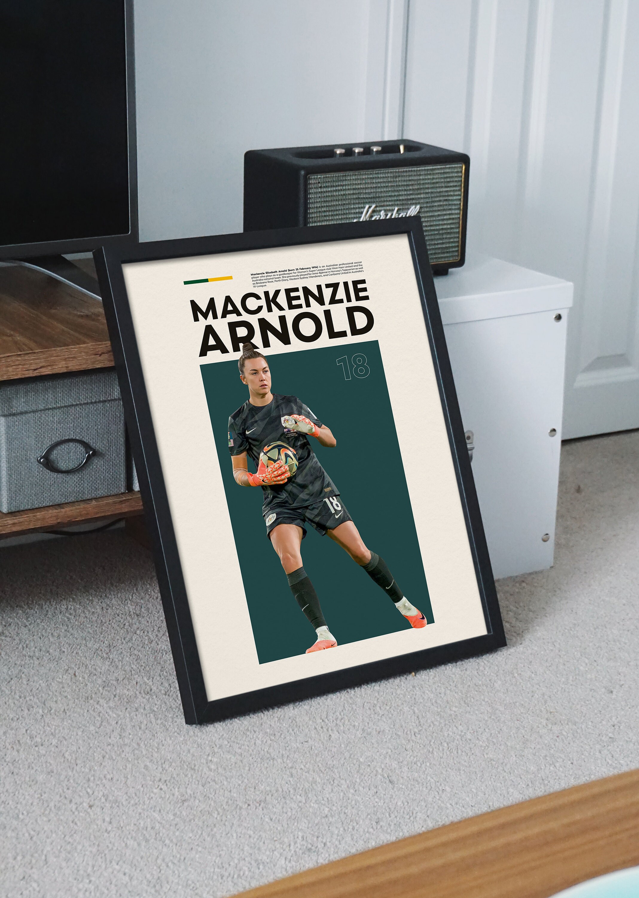 Mackenzie Arnold Poster Gift Womens Footballer Wall Art - Etsy
