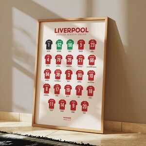 Liverpool 2024-25 Team Squad Poster Gift, Football Fun Wall Art, Print ...