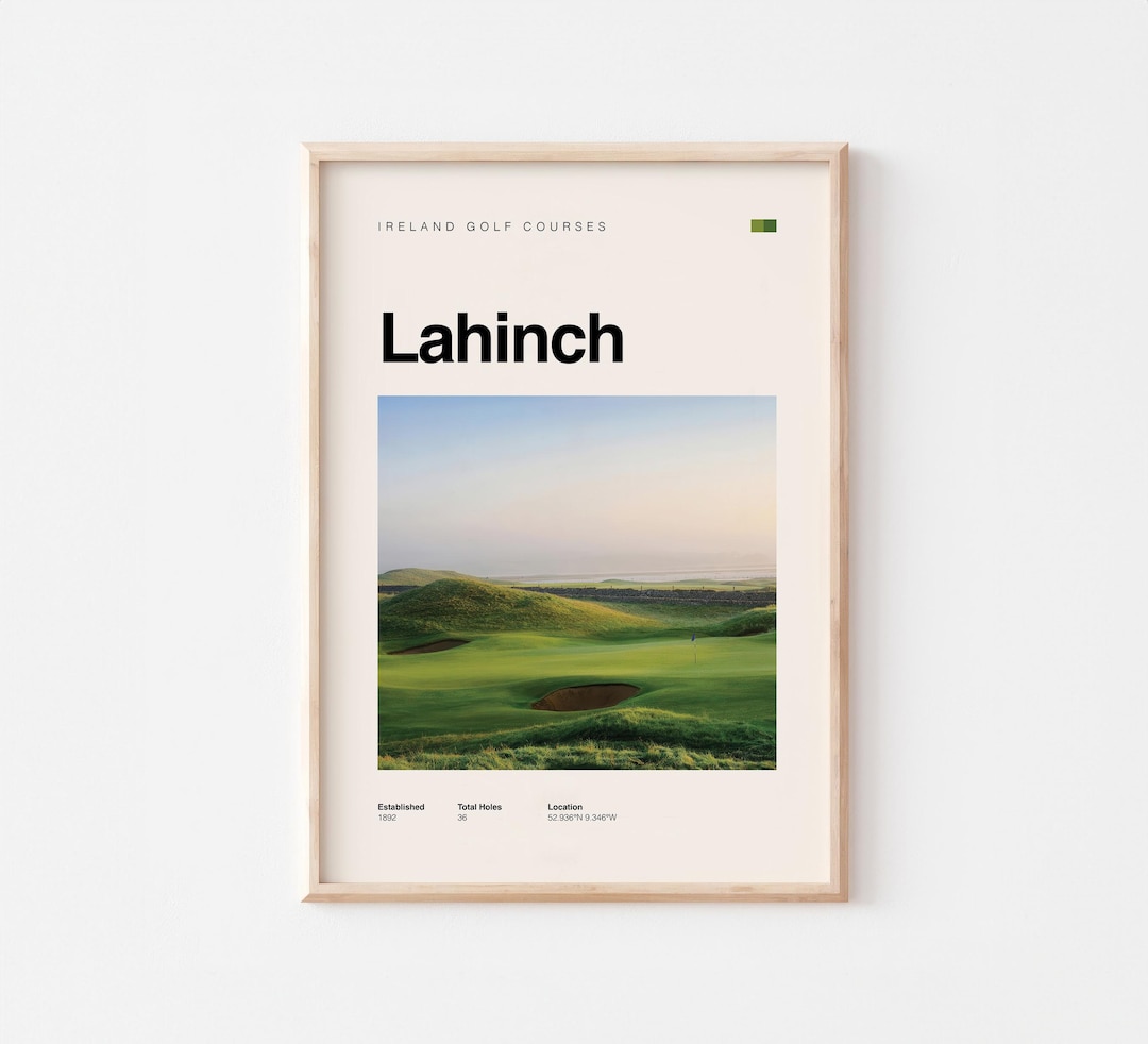 Lahinch Golf Course Poster – Printable Gift for Golf Lovers - Minimal ...