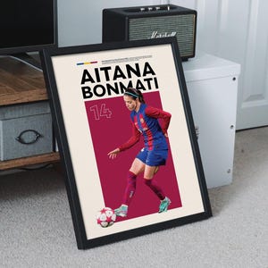 Aitana Bonmati Poster Gift Barcelona Fan Woman Soccer football Poster ...