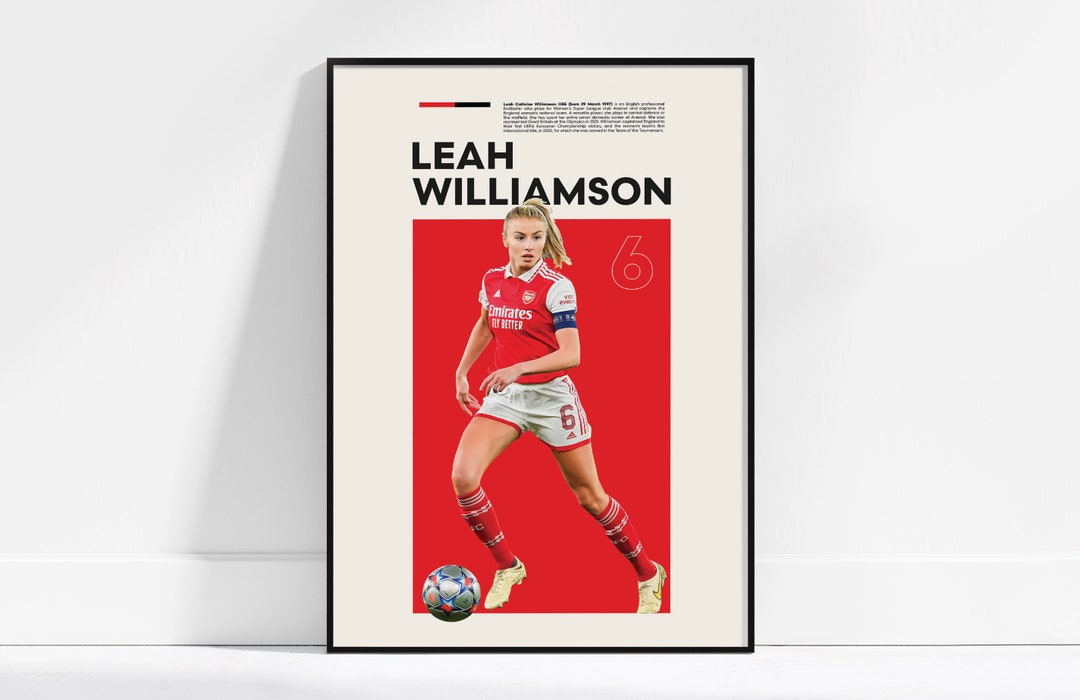 Leah Williamson Poster Gift Arsenal Womens Football Gift (Download Now ...