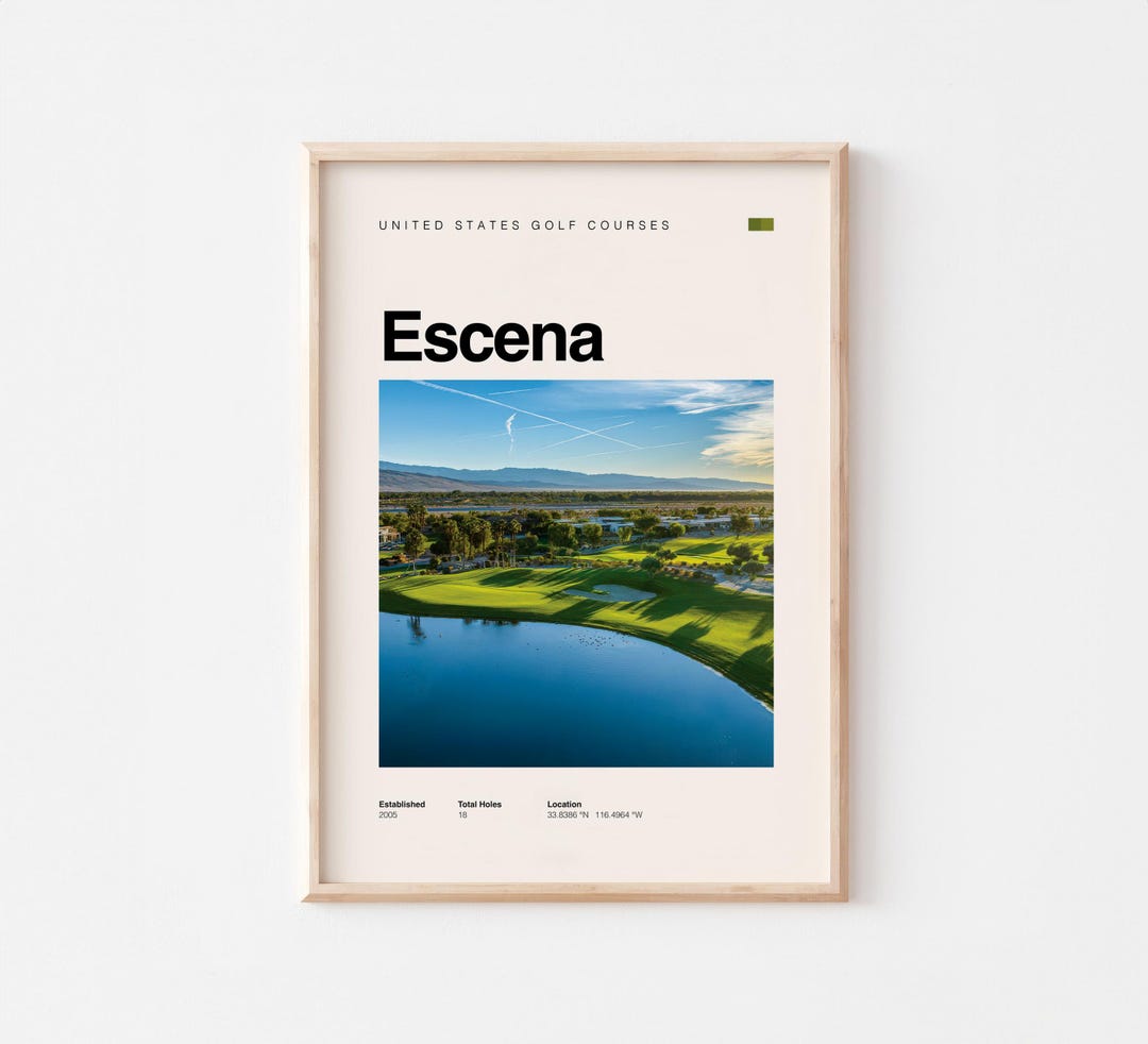 Escena Golf Course Poster – Printable Gift for Golf Lovers - Minimal ...