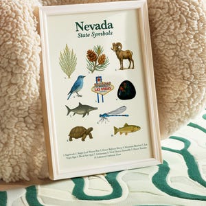Nevada State Symbols Poster | Educational Printable | State Animal ...