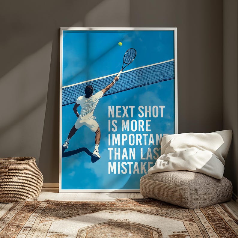 Tennis Poster Motivational Sports Wall Art - Tennis Lover Gift and ...