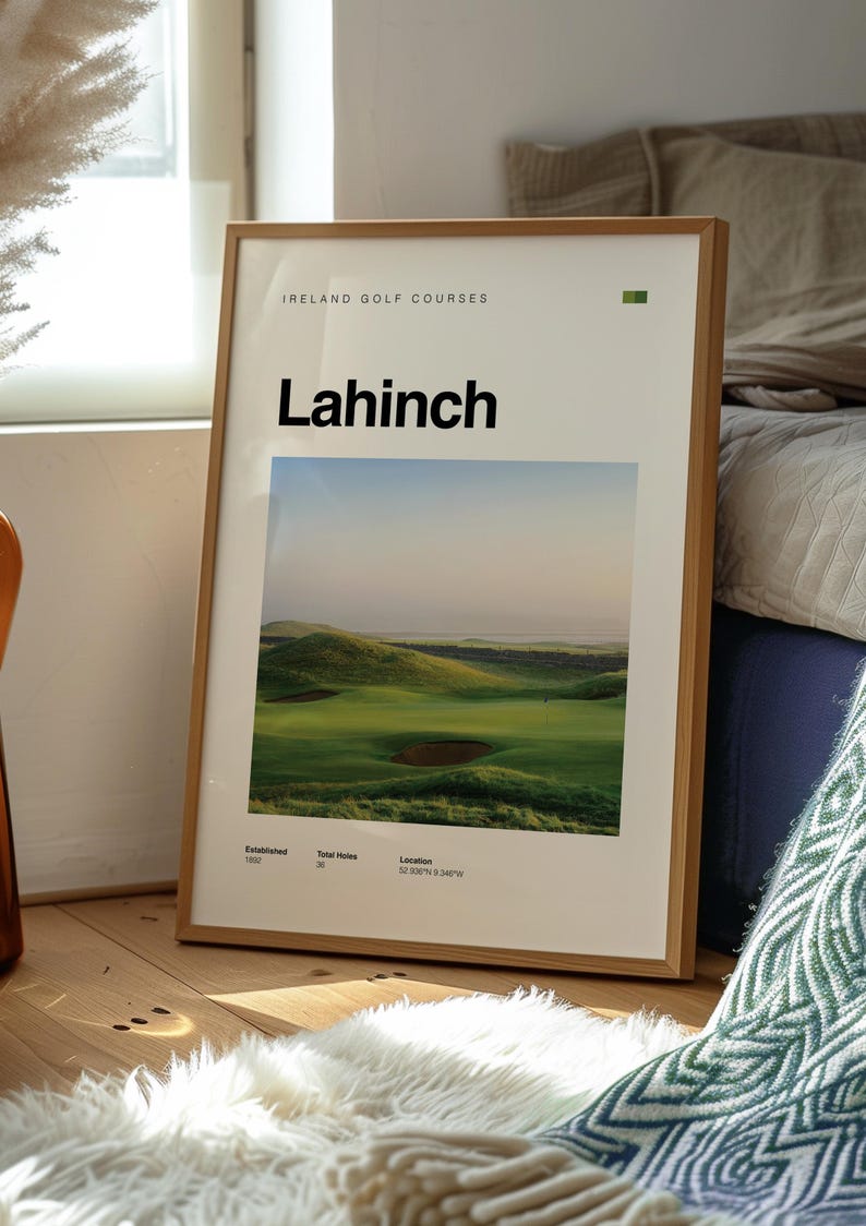 Lahinch Golf Course Poster – Printable Gift for Golf Lovers - Minimal ...