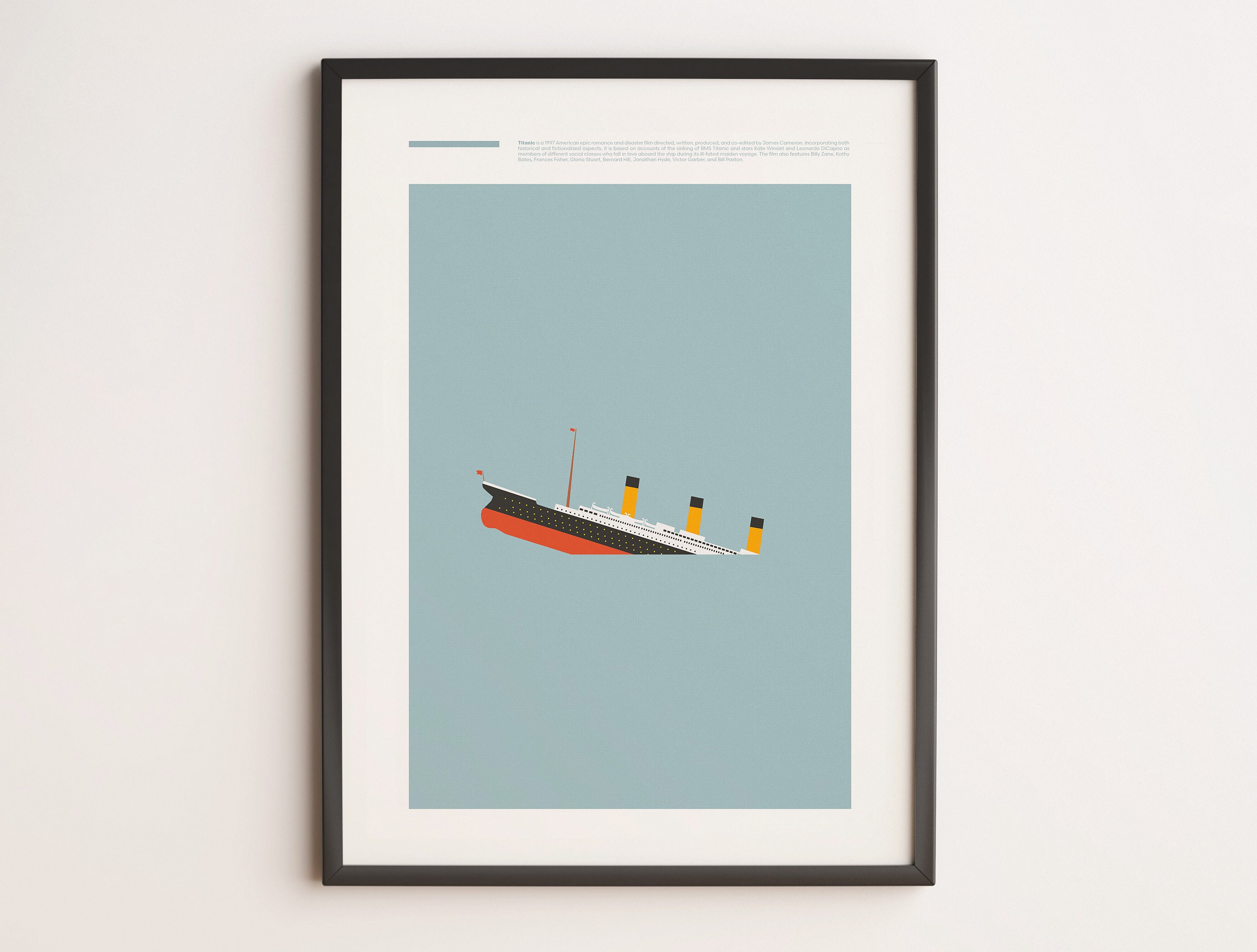 Titanic Movie Poster Minimalist Movie Poster Wall Art Print - Etsy