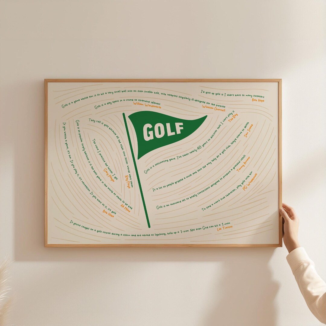 Golf Flag Poster, Golf Print, Golf Print, Golf Wall Decor, Golf Artwork ...