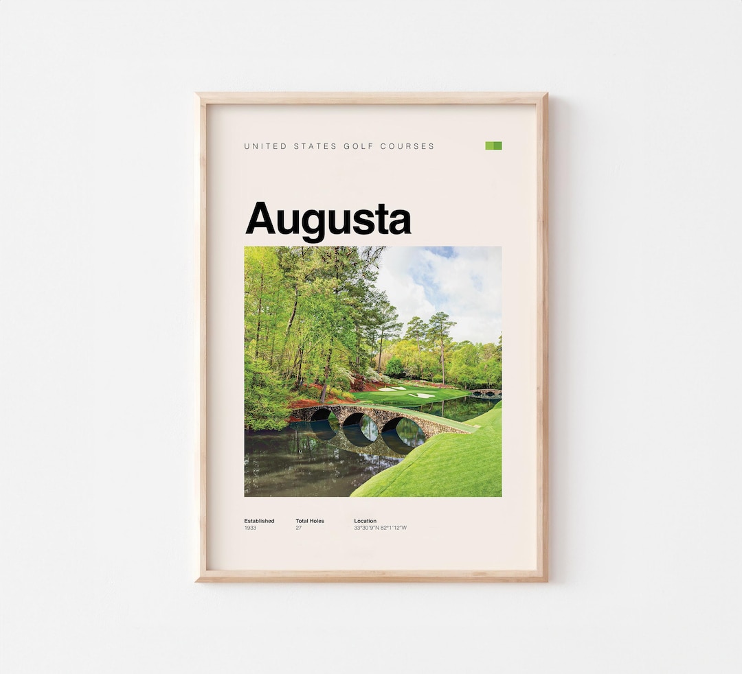 Augusta Golf Travel Poster | Georgia-inspired Golf Art | Digital ...