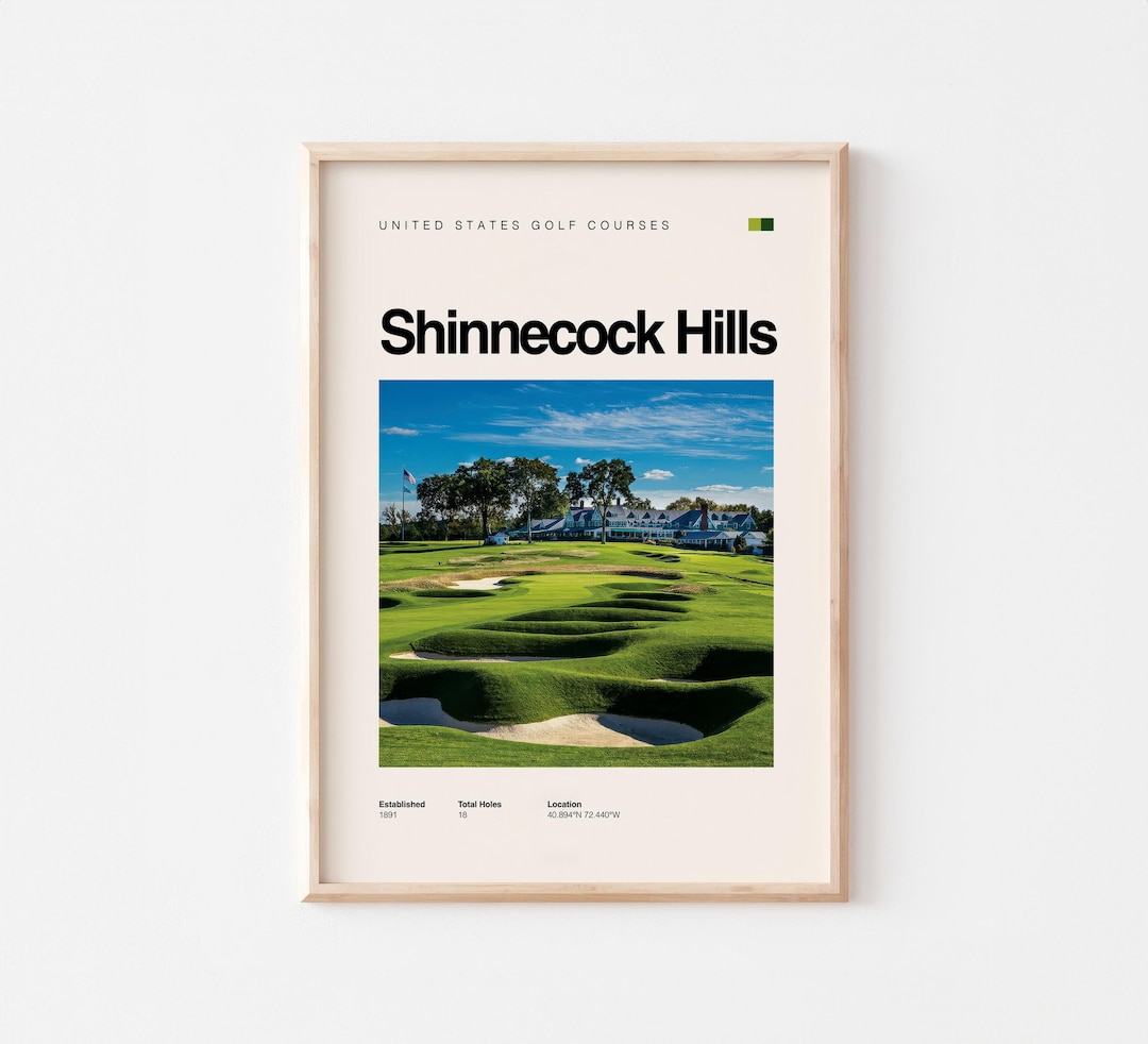 Shinnecock Hills Golf Course Posters Golf Minimalist Travel Poster - Etsy