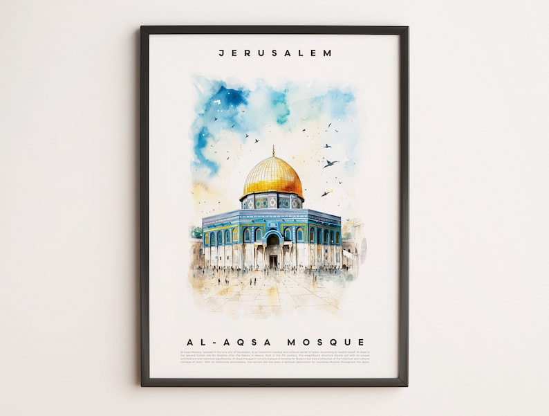 Al-aqsa Mosque Posters, Islamic Art, Old Architecture, Jerusalem Poster ...