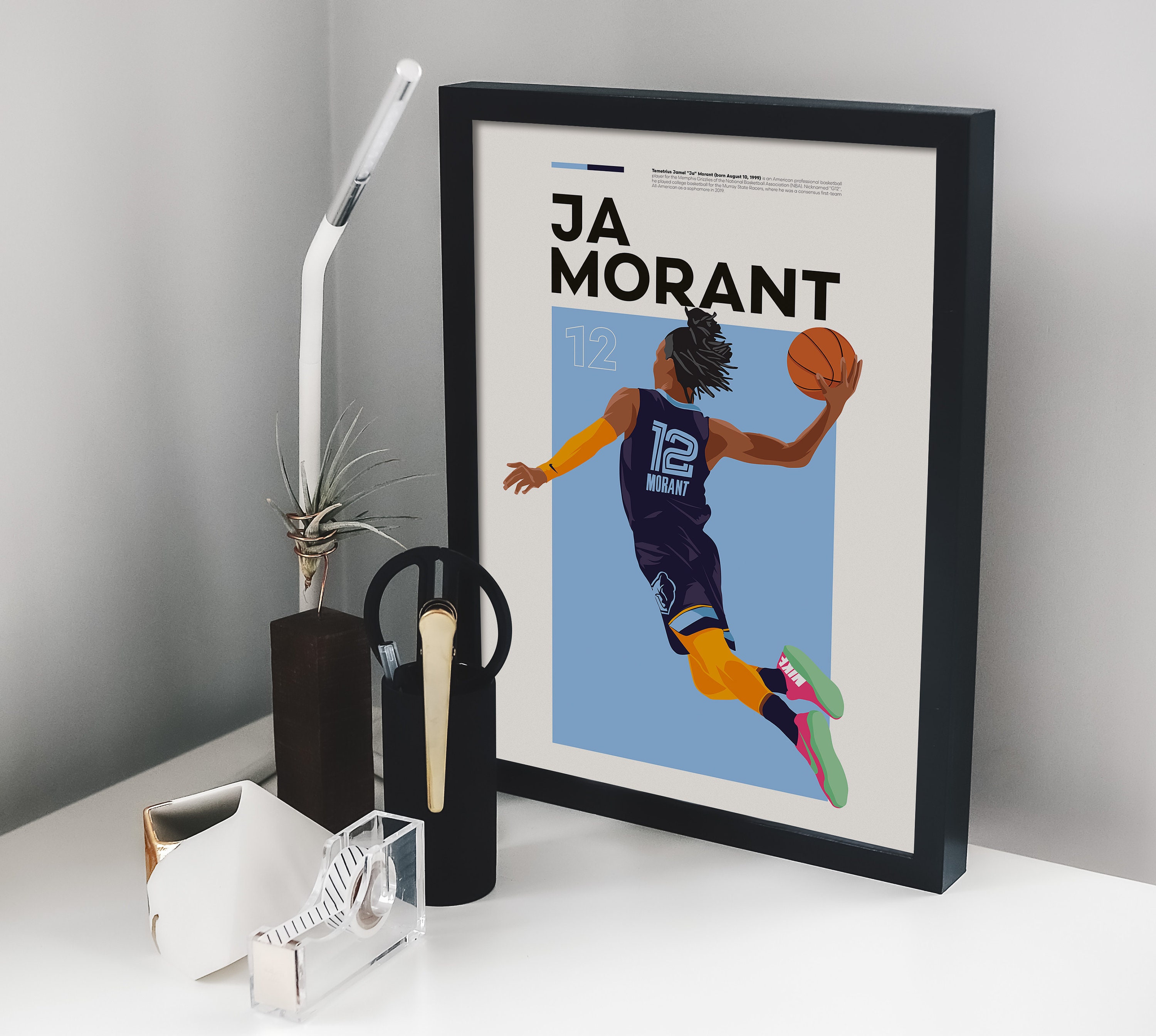 Ja Morant Hand-Drawn Custom Football (soccer) Posters sold by Mila ...