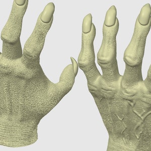 Demon Hand STL 3D Printing Files, Halloween Horror Hand Spooky Decor ...