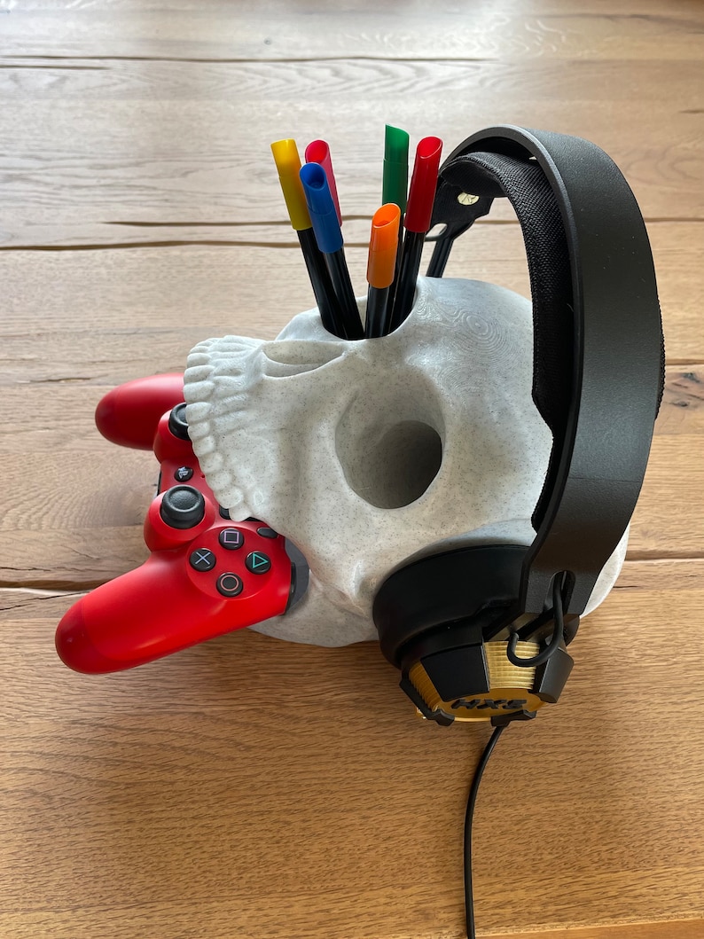 Skull Headphone Holder 3D Printing File, Skull Stl, Controller Holder ...