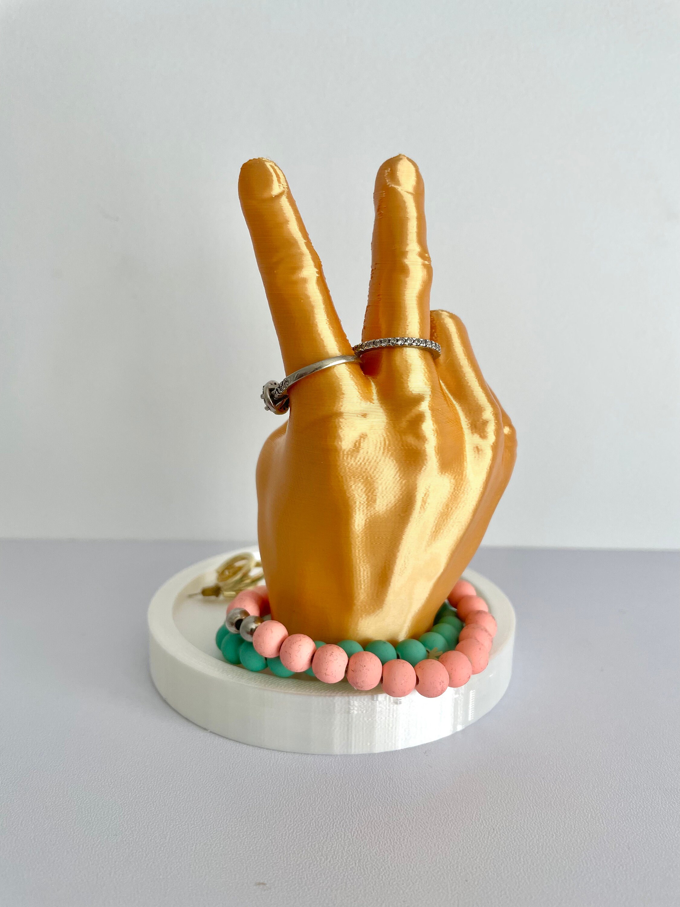 Quirky Peace Gesture Hand Sculpture for Jewelry Jewelry - Etsy