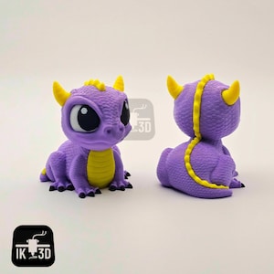 Baby Dragon Figurine STL File for 3D Printing, Cute Dragon Sculpture ...